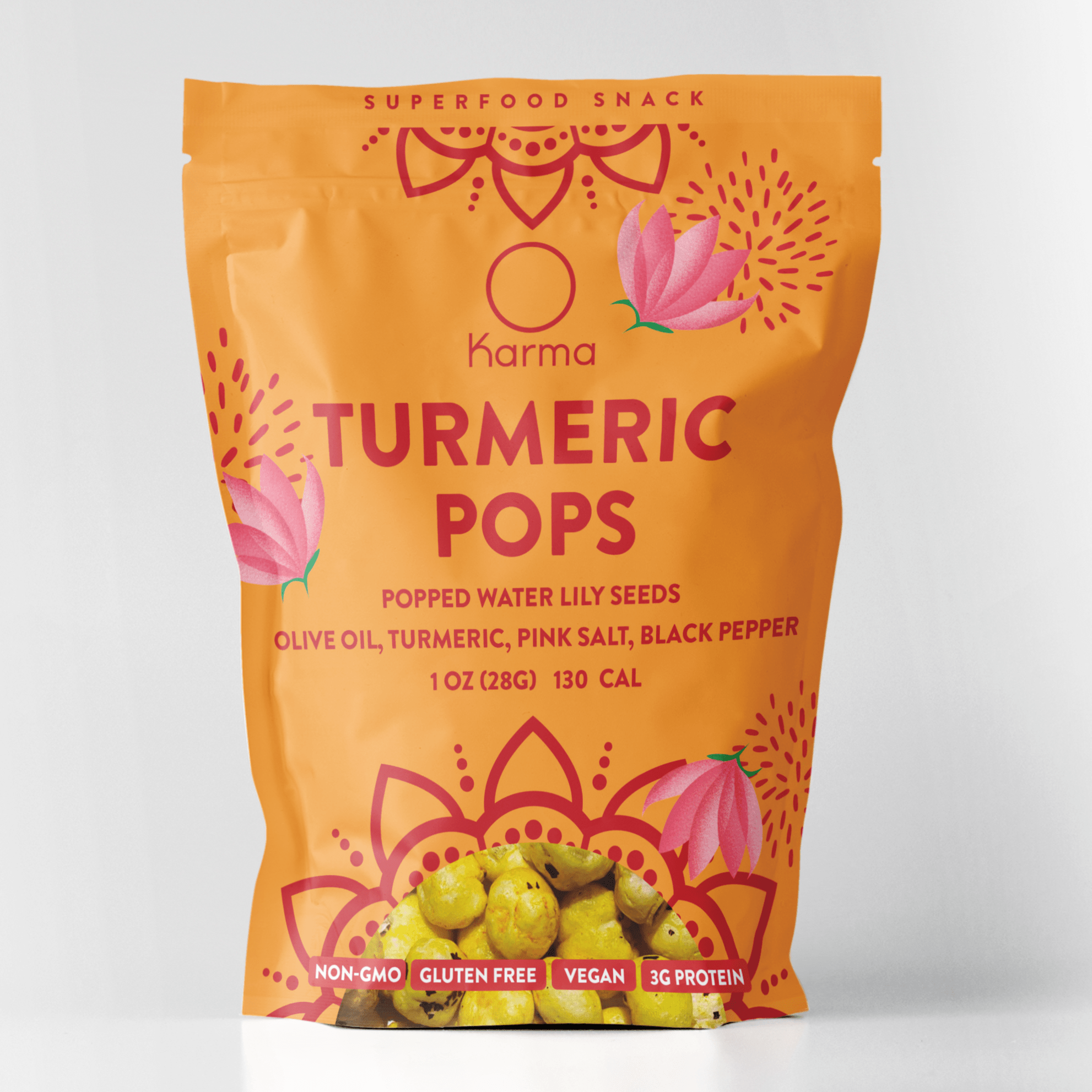 Turmeric Karma Pops | Popped Water Lily Seeds | Here Here Market
