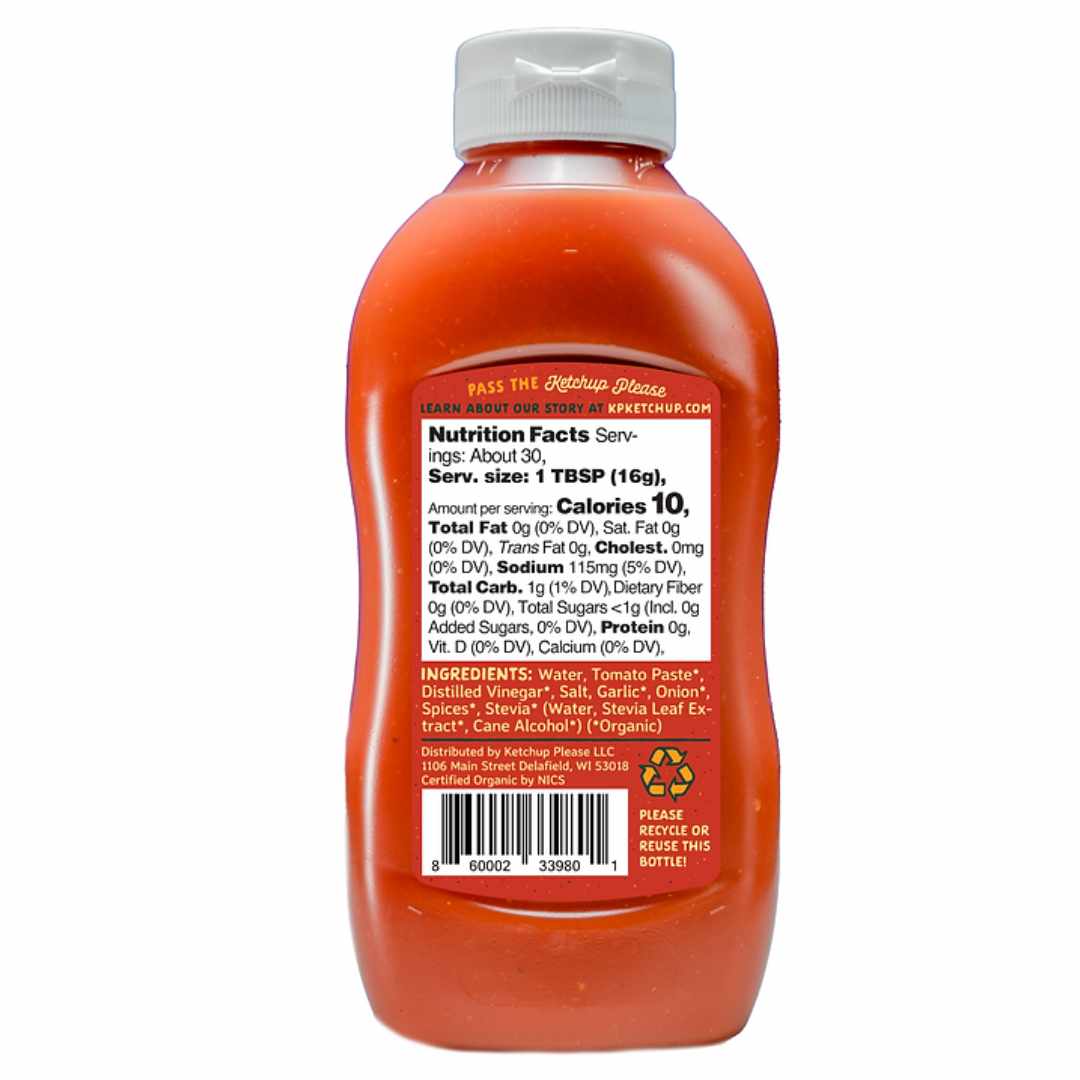 Heinz Ketchup Back Label