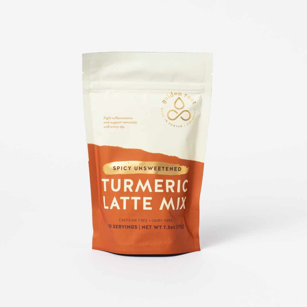 Spicy Unsweetened Turmeric Latte Mix - 30 Serving Standup Pouch – Here ...