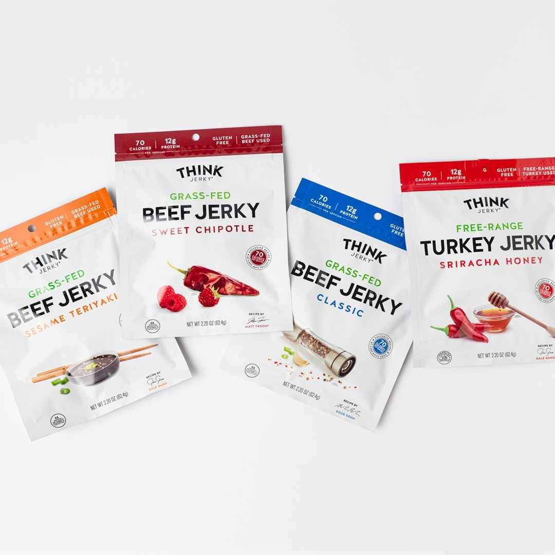 Think Jerky Bundle Pack of 4 by Think Jerky | Value Package | Here Here ...